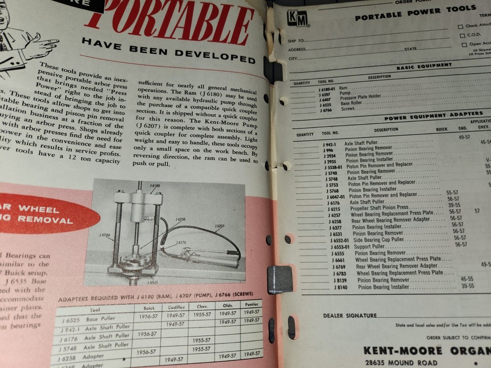 1957 GM Portable Power Tools Catalog Kent Moore | eBay