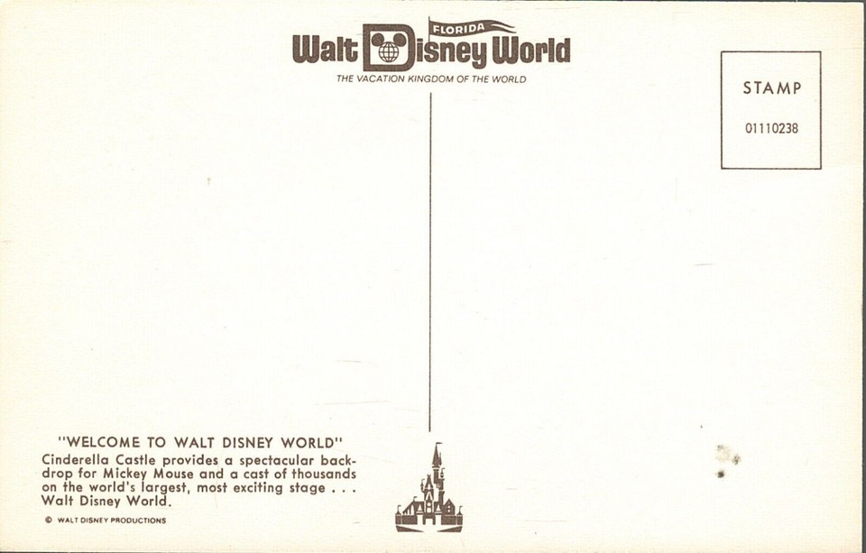 Postcard Welcome To Walt Disney World Cinderella Castle Orlando Florida ...