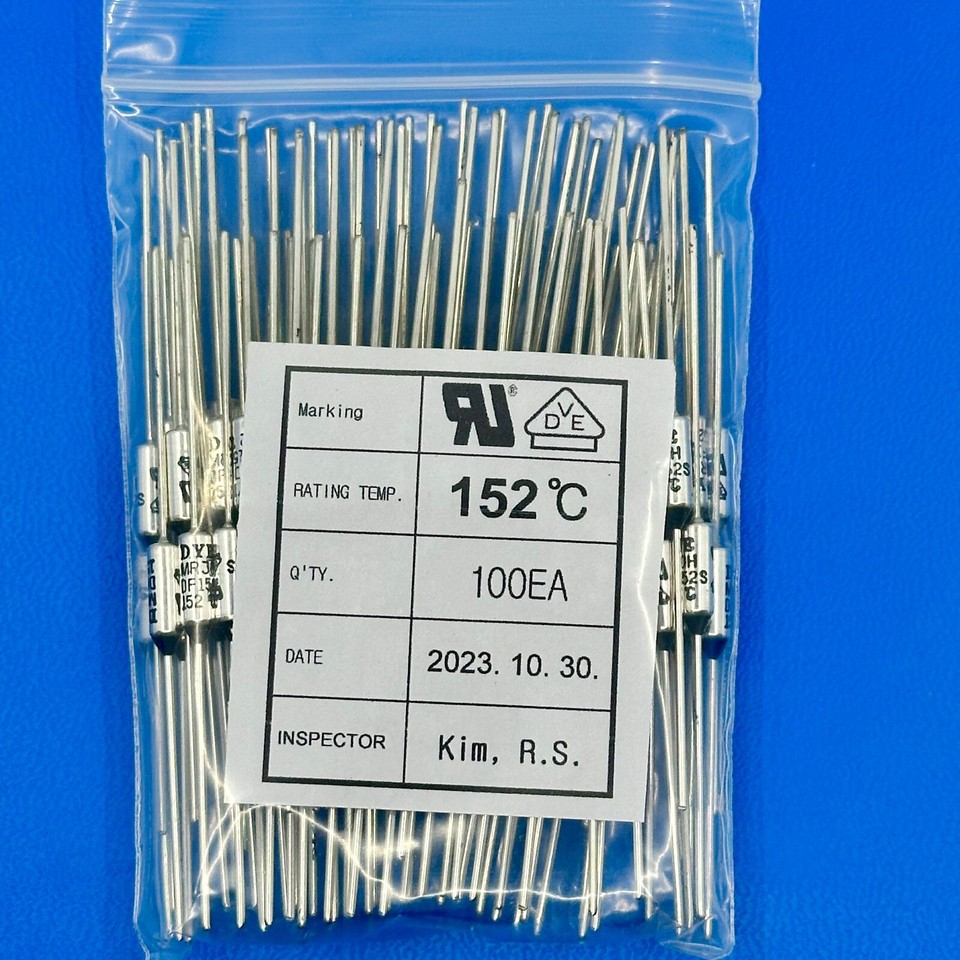 THERMAL FUSE CUTOFF DF152S | 152°C | 305.6°F | 10A | 250V | 35mm/35mm ...