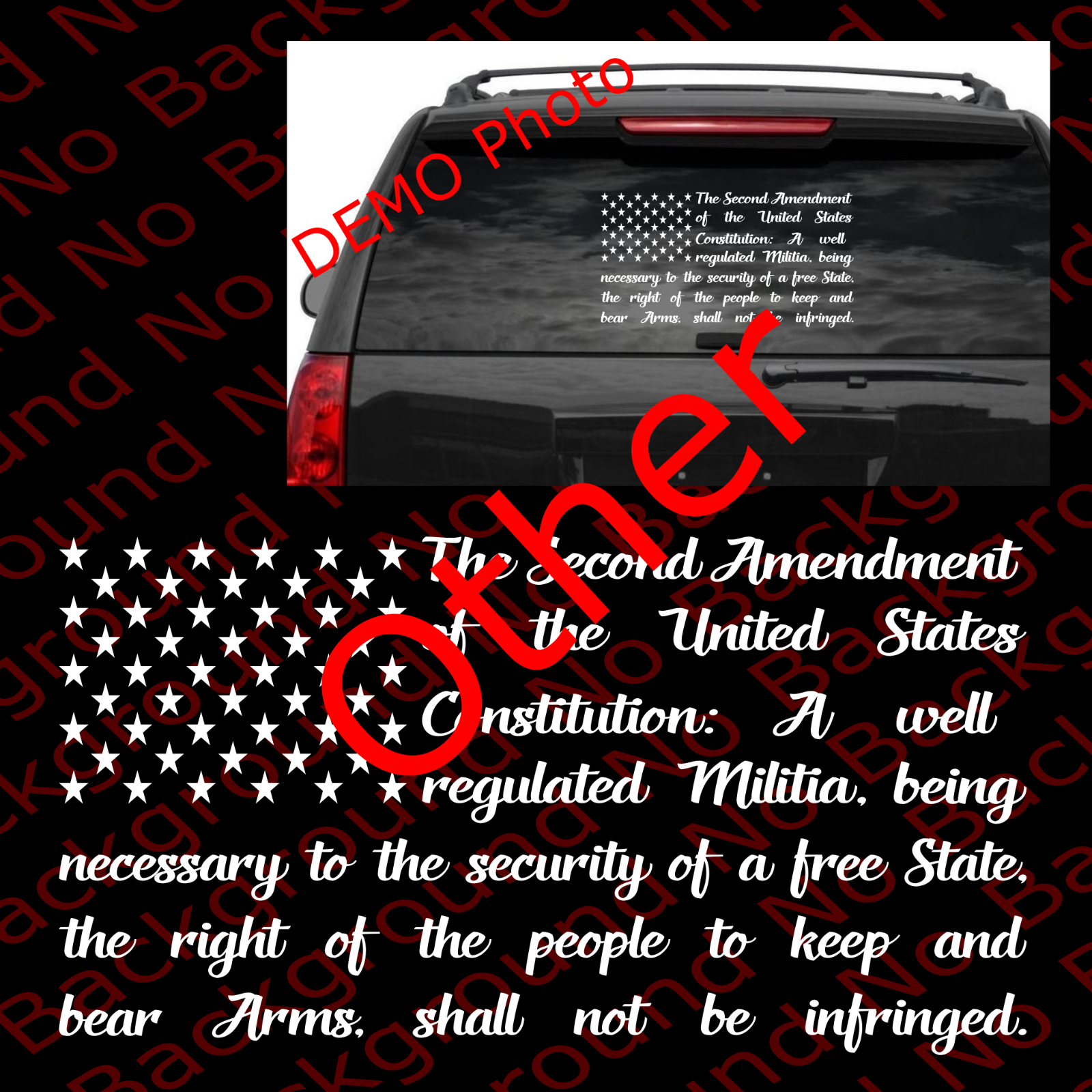 2nd Amendment Script USA Constitution American Flag Vinyl Die Cut Decal US027A | eBay