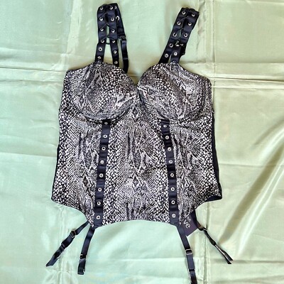 BASQUE SUSPENDERS LACING STRAP SHINY SNAKE FIGLEAVES CURVE LACE ME UP ...