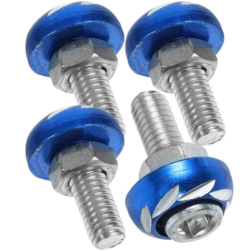 4 Pcs Colorful Carved Screw Cap License Plate Bolts Decorative Screws ...