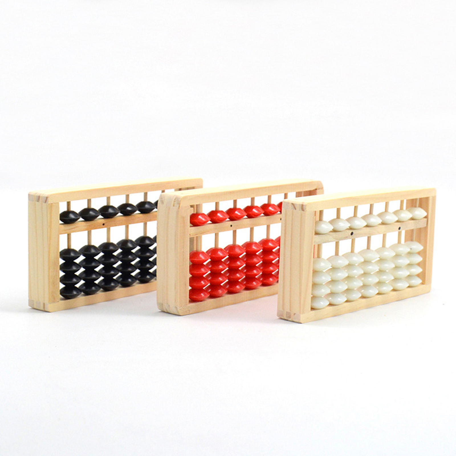 Mini Abacus Toy Kids Portable Lightweight 7 Column Wooden Ideal Math ...