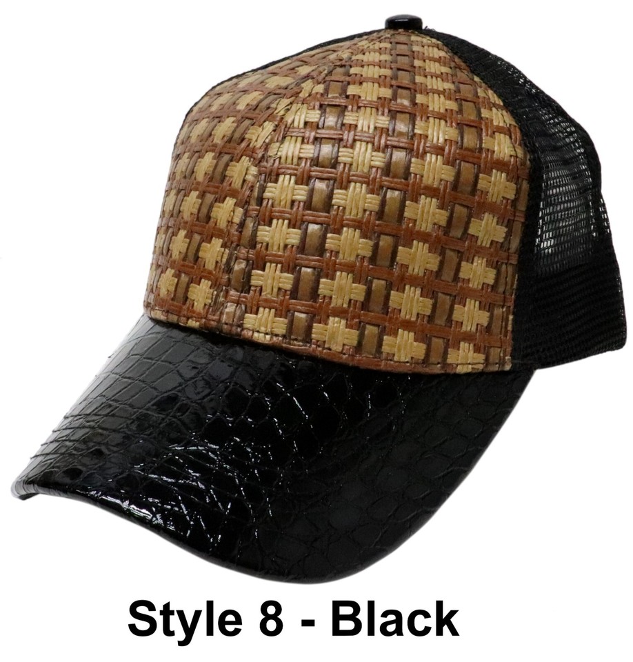 Men Women New Wicker Straw Woven Baseball Cap Curved Visor Summer Hat ...