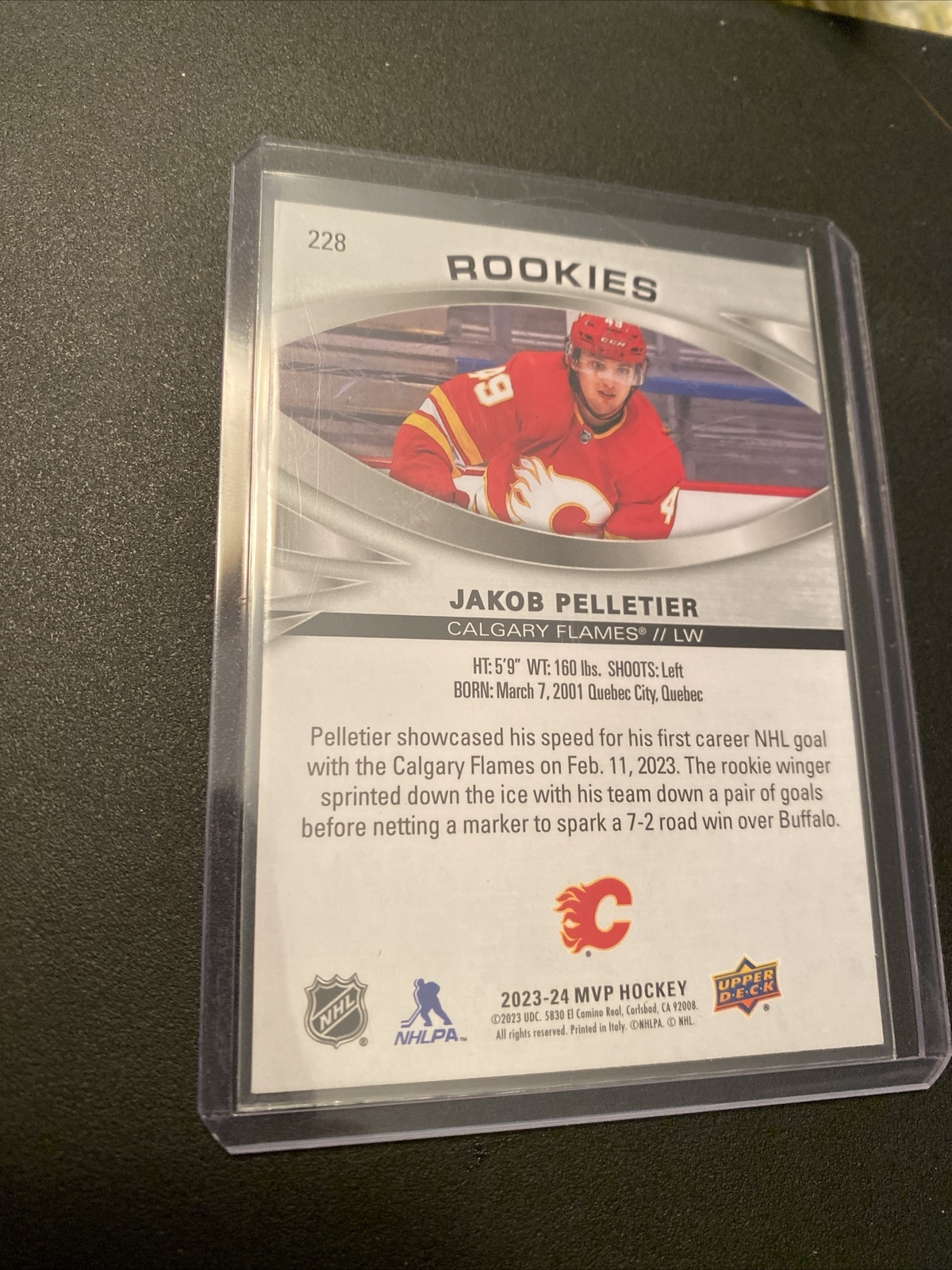 2023-24 Upper Deck MVP - Rookies Silver Script #228 Jakob Pelletier (RC ...