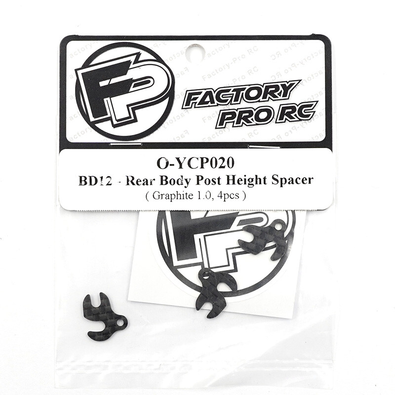 Factory Pro RC Graphite 1.0 Flat-Matt Rear Body Post Height Spacer #O ...