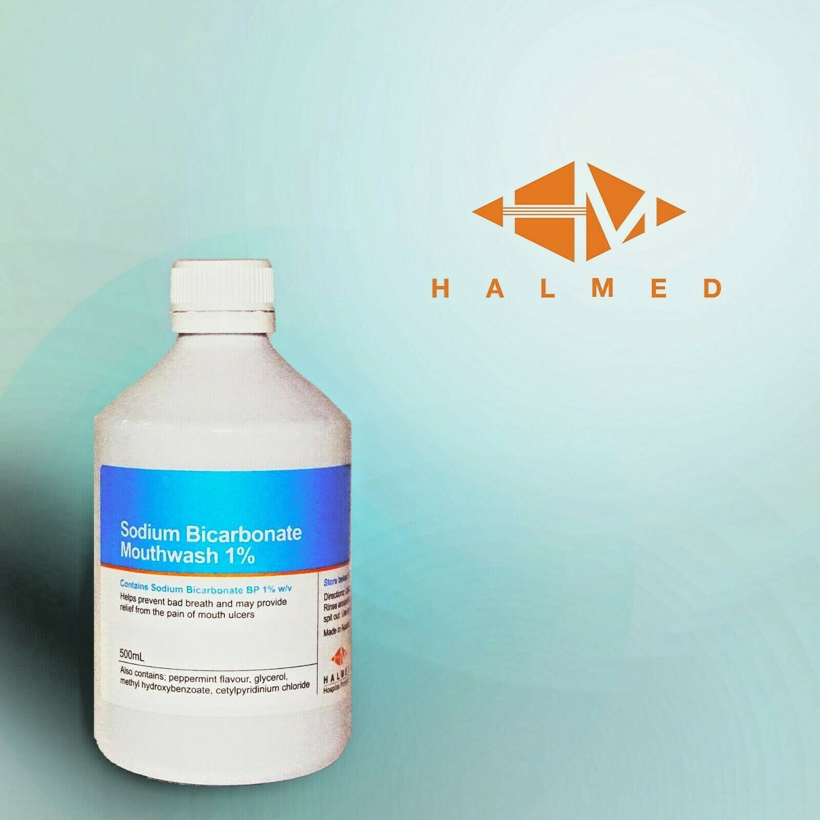 NEW Sodium Bicarbonate Mouthwash 1% 500ml x 2 bottles Please Note 500ml ...