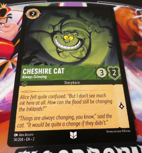 LORCANA TRADING CARD GAME TCG DISNEY CHAPTER 2 CARTE CHESHIRE CAT 74/ ...