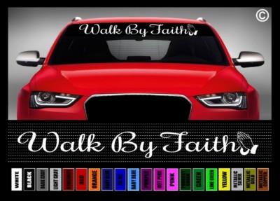 40" Walk By Faith #2 Praying Hands Christian Car Decal Sticker ...