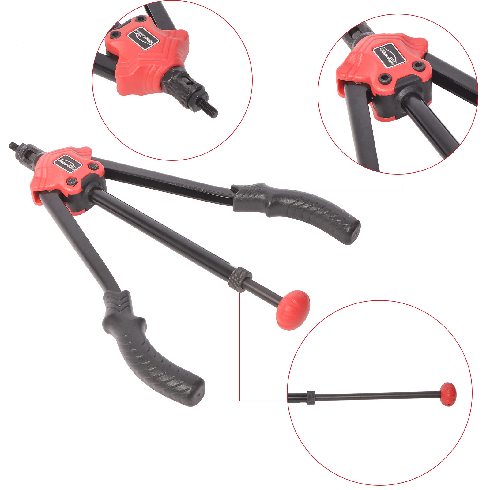 14" Riveter Nut Tools Hand Rivet Gun Setter Kits M3 M4 M5 M6 M8 M10 M12 ...