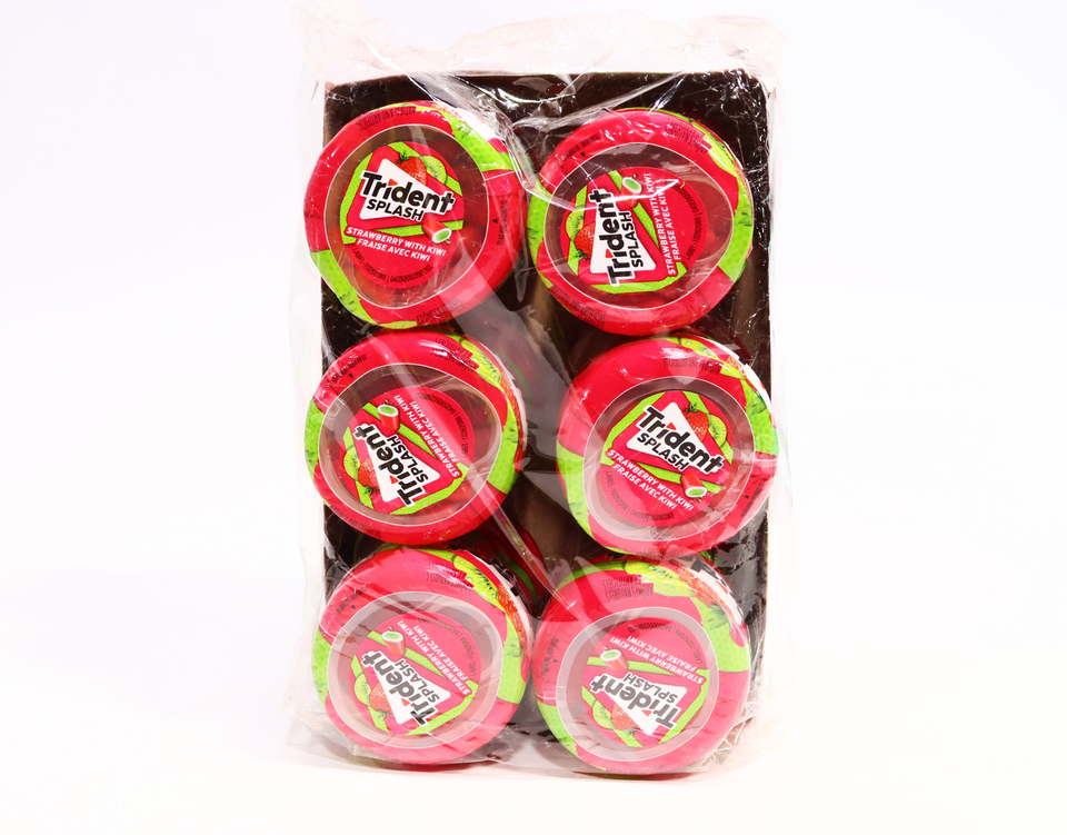 Trident Splash Strawberry Kiwi Bottle Candy, 6 Ct, 40pcs per Bottle Exp ...