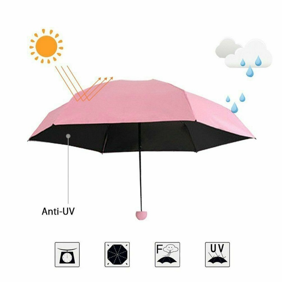 Automatic Umbrella Anti-UV Sun/Rain Windproof 3 Folding Compact ...