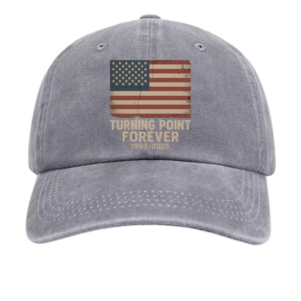 Turning Point Forever 1993-2025 American Flag Baseball Cap Vintage Dad ...