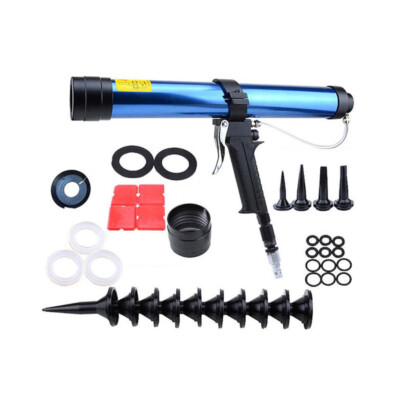 Pneumatic Glass Glue Gun Set Glass Glue Air Rubber Gun Tool Caulking ...