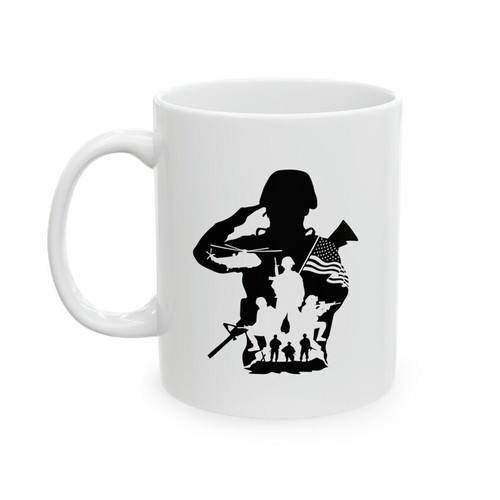 US Soldier Ceramic Mug, Veteran Soldier Mug, American Troops Mug, Army ...
