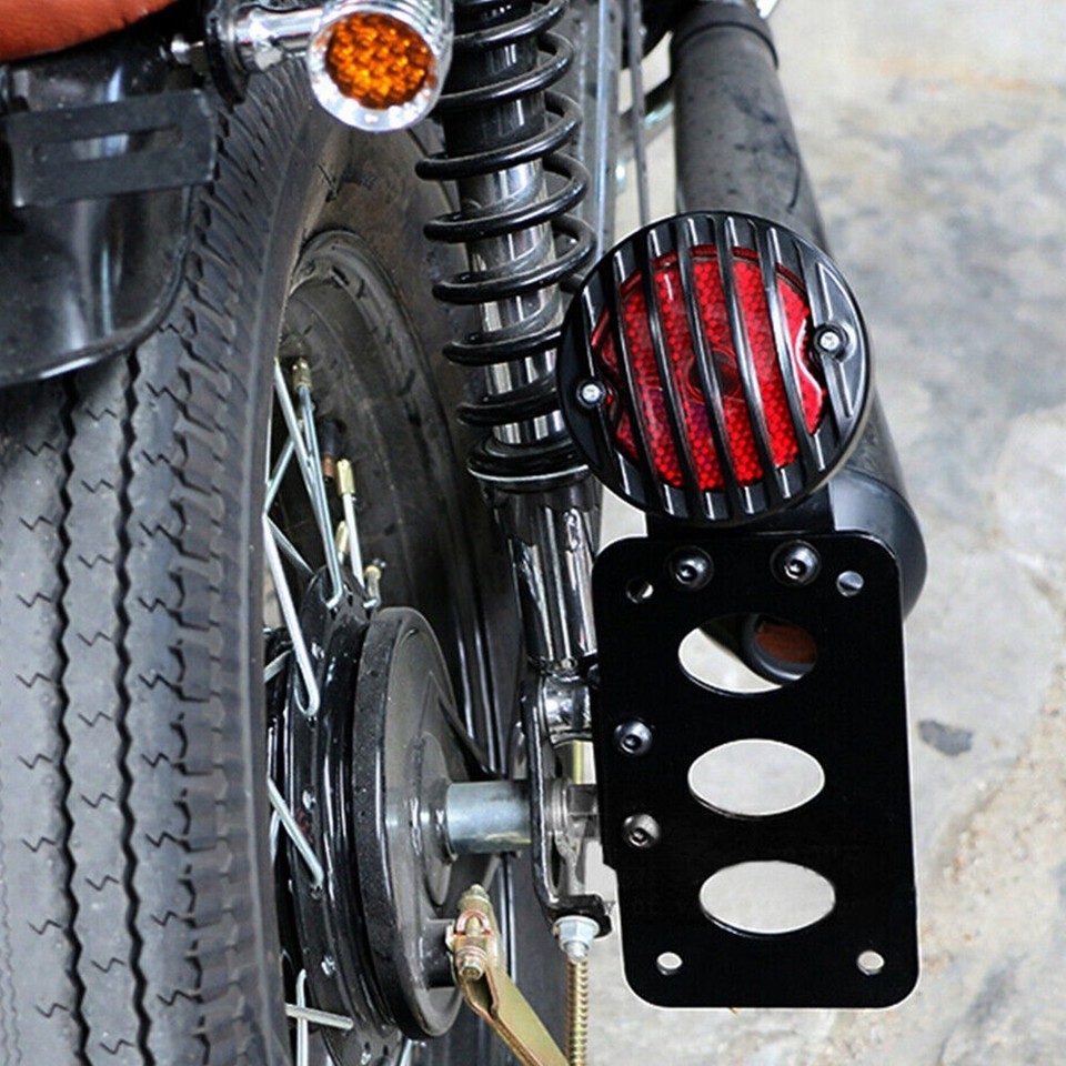 2Set LED 1" Axle Motorcycle License Plate Bracket Tail Light Fit for ...