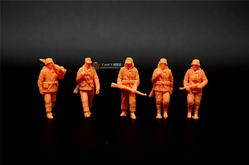 1/72 Soldier WW II German Army Winter Infantry 5 Man Group (miniature ...
