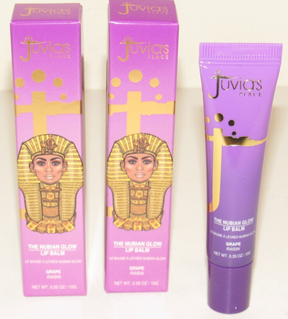 2 Juvia's Place Lip Balm The Nubian Glow GRAPE 0.35 Oz 10 g Each NIB ...