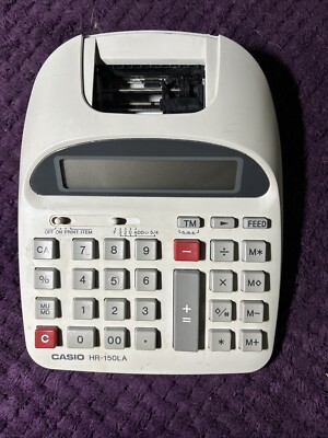 CASIO - Desk Top Calculator Printer - LCD Display HR-150LA | eBay