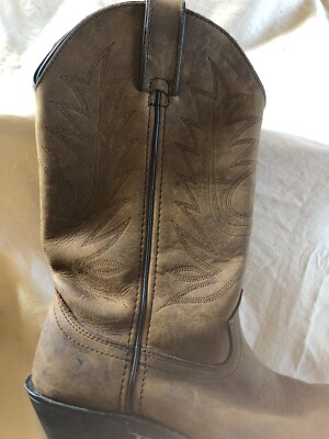 Durango Brown Womens Leather Cowboy Boot. Size 5. 11" Tall Heel 2" | eBay