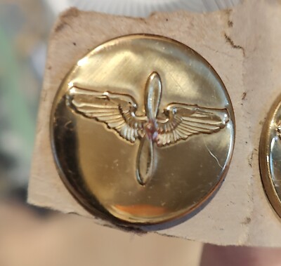 Army Air Force enlisted brass prop and wing real WWII make USAAF Army ...