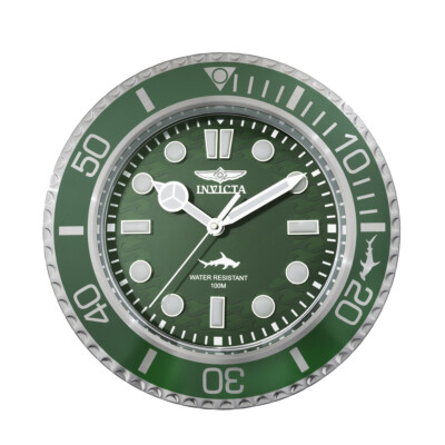 Invicta Pro Diver 37776 355mm Green Dial Stainless Steel Wall Quartz ...