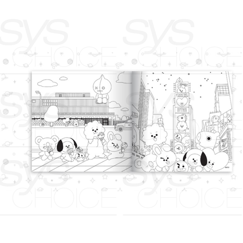 BTS BT21 Official Authentic Goods Coloring book 84P with Tracking ...