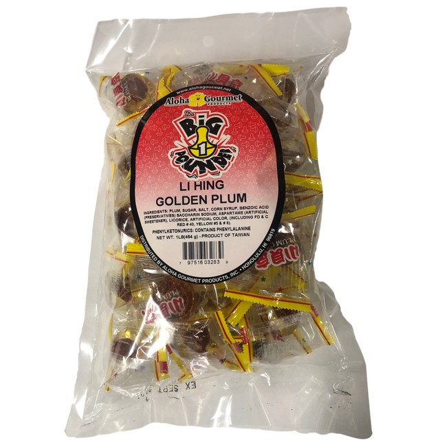 Li Hing Golden Plum Mui Candy Da Big 1 Pounder 1lb Hawaii Aloha Gourmet ...