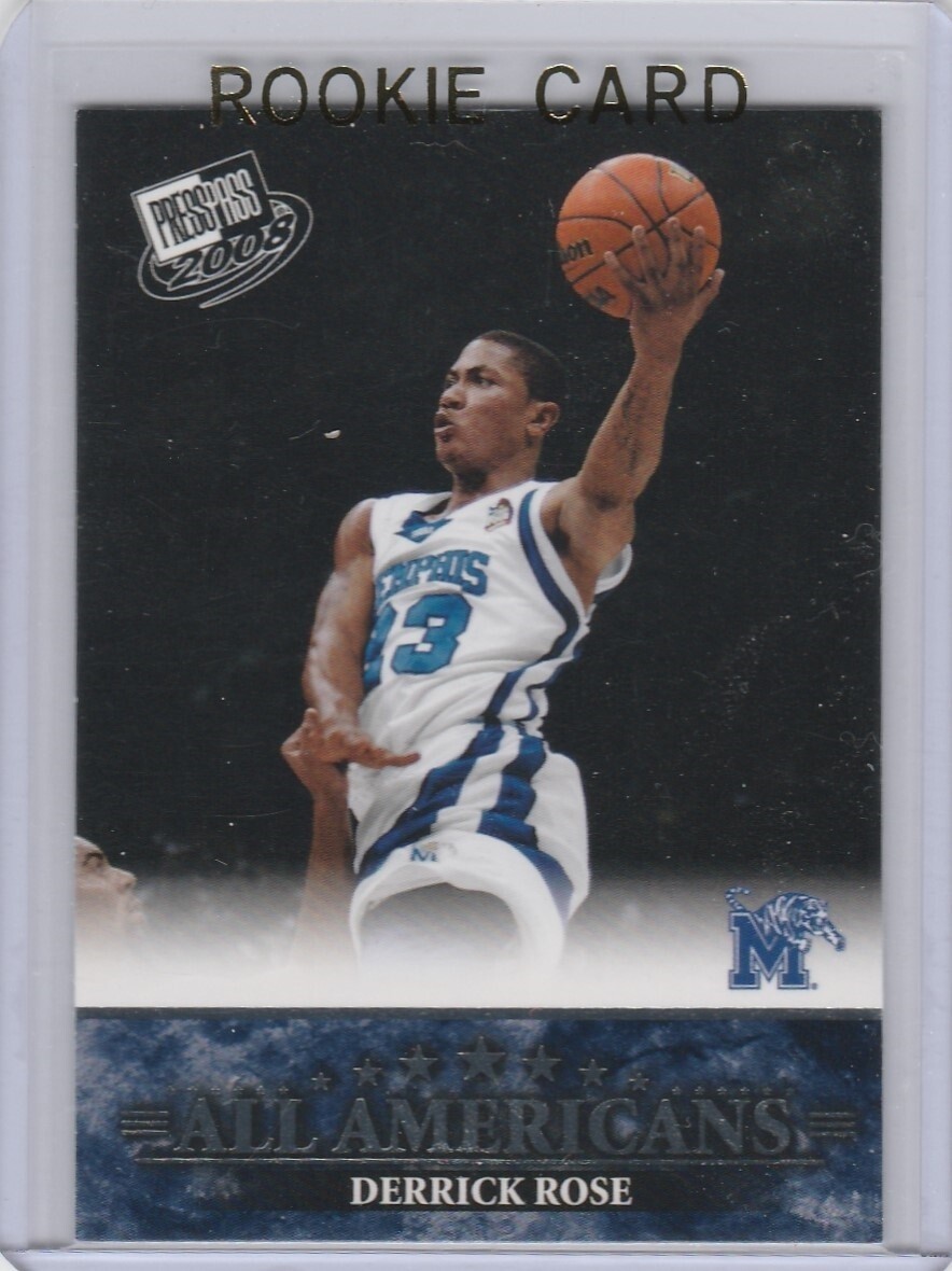 DERRICK ROSE ROOKIE CARD 2008 All-Americans Memphis Tigers Basketball ...