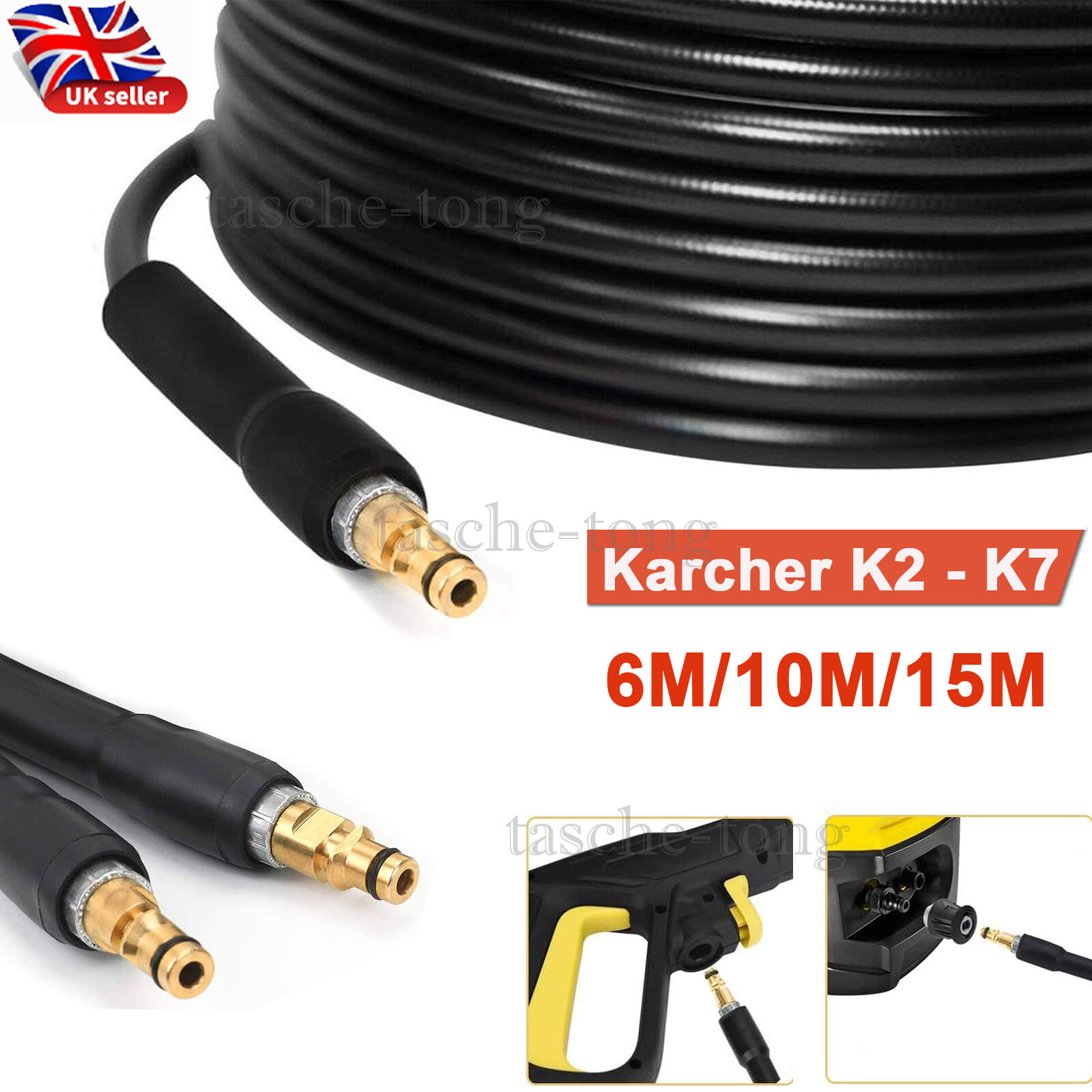 6/10/15M Extension Hose Pipes Karcher K2 K3 K4 K5 K7 High-pressure ...