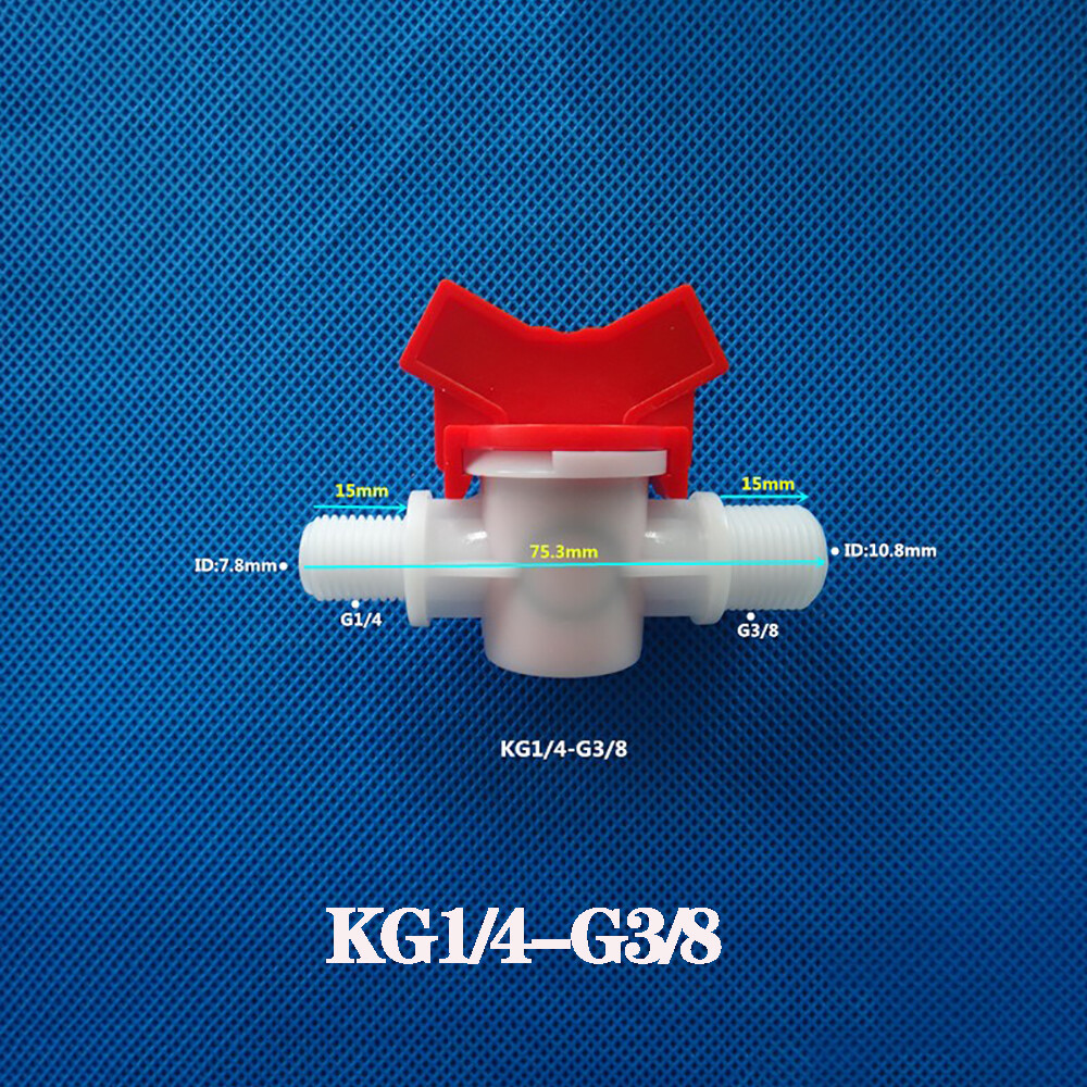 Inline Tap Connector Barbed Hose/Tube Plastic Shut Off Valve Water ...