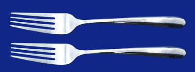 Hampton Silversmiths SLOPE Stainless Flatware -- Set of 2 Dinner Forks ...