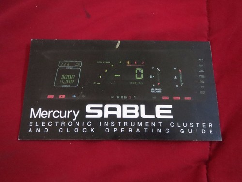 1992 - 1995 MERCURY SABLE ELECTRONIC INSTRUMENT CLUSTER CLOCK OPERATING ...
