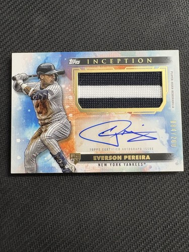 2024 Topps Inception Everson Pereira RC AUTO PATCH /200 YANKEES #APC-EP ...