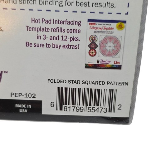 Folded Star Squared 8" Hot Pad Interfacing Pattern Template PEP-102 NIP | eBay