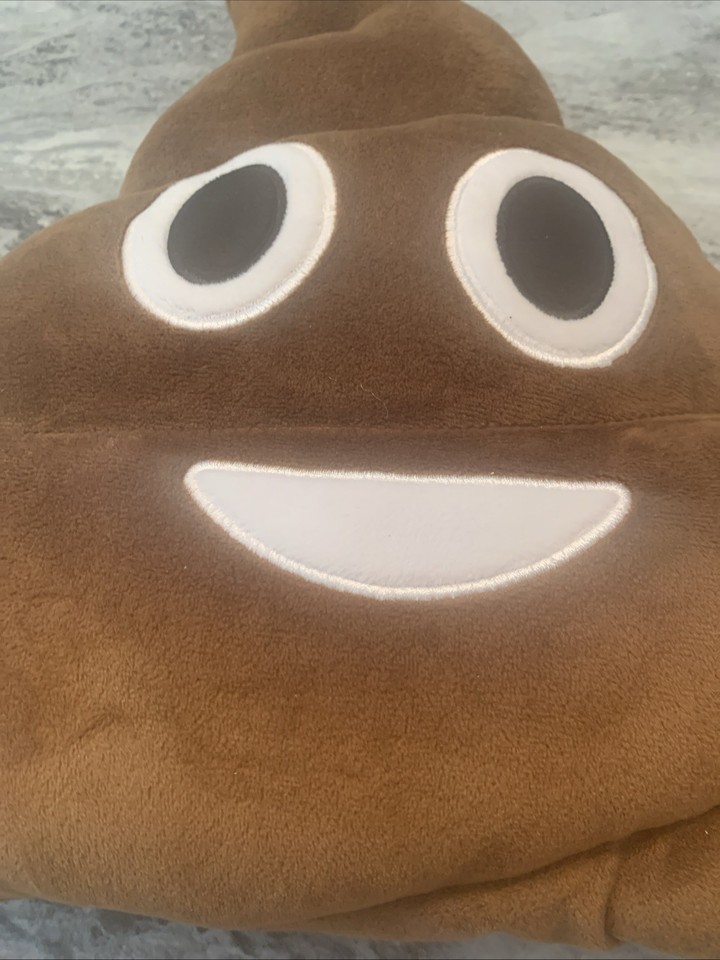 Smiling Face Brown Poop Emoji 12" Stuffed Plush Pillow Toy | eBay