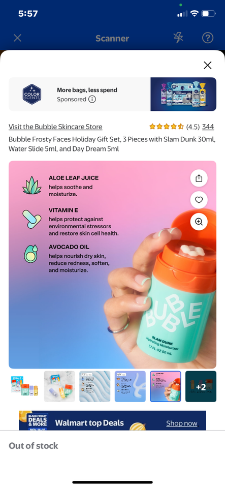 NEW BUBBLE SKIN CARE FROSTY FACES 3 PIECE HOLIDAY GIFT SET-TONE AND ...