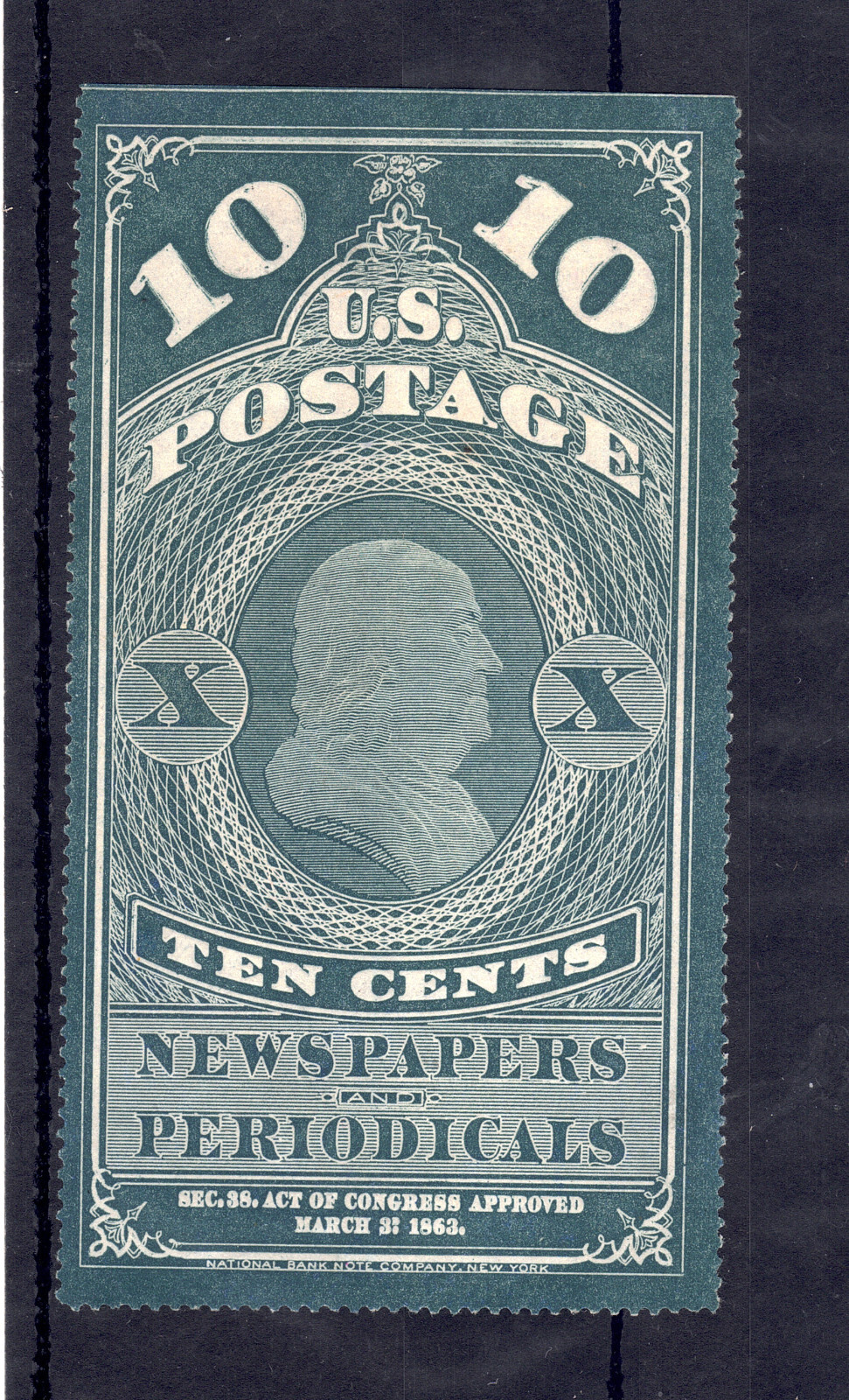 US Scott # PR2 UNUSED / Med Hinging 10¢ Newspapers & Periodicals Stamp ...