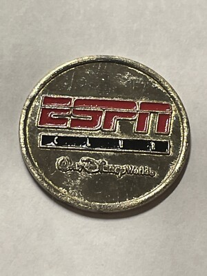 Vintage Rare ESPN Club At Walt Disney World Boardwalk 1" Coin Style ...
