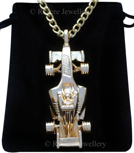 Gold F1 Necklace Formula 1 Car Racing Driver Sports Gifts for Men Dad ...