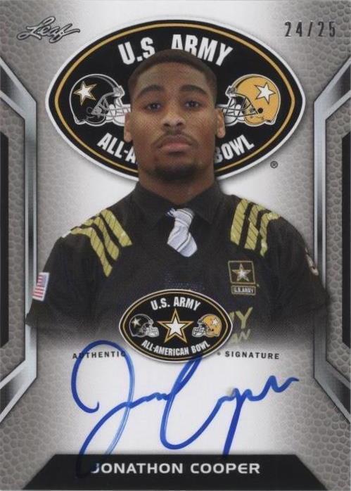 2016 Leaf U.S. Army All-American Bowl - Tour Autographs Jonathon Cooper #ATA-JC2 Silver /25 (AU ...