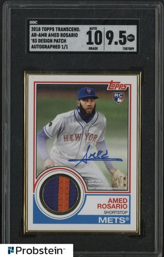 2018 Topps Transcendent 1983 Amed Rosario RC Patch 1/1 SGC 9.5 w/ 10 ...