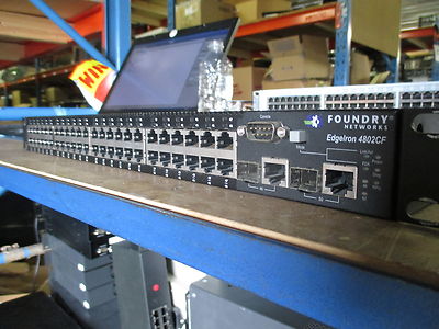 Foundry Networks EdgeIron 4802CF 48-Port 10/100 w/ 2-Port GBE Combo ...