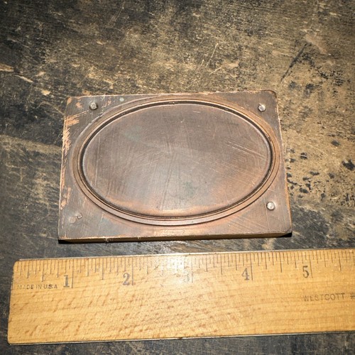 Printing Block “ Border Frame “ Copper Face Oval #8 | eBay