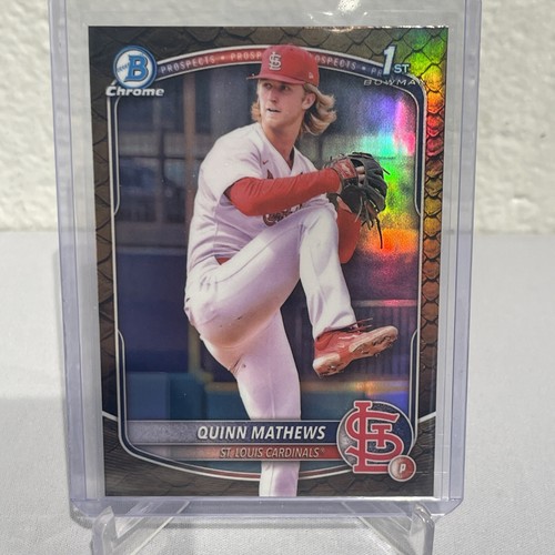 2025 Topps Bowman Chrome Quinn Mathews REPTILIAN 1st Bowman | eBay