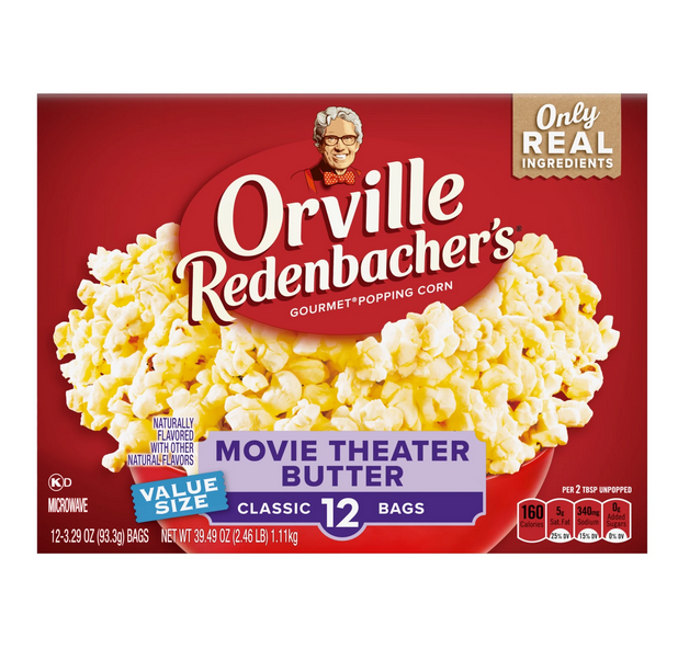 Orville Redenbacher’s Movie Theater Butter Popcorn Microwave Popcorn 3. ...