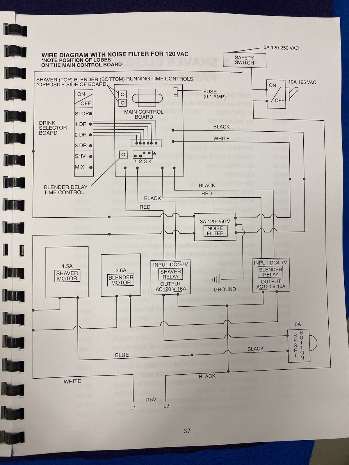 ISLAND OASIS SB3X FULL COLOR - SETUP & SERVICE MANUAL - PARTS LIST ...