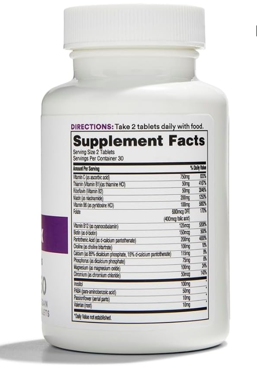 365 High Potency B-Complex Plus Herbs & Minerals, 60 Vegan Tabs, Exp ...