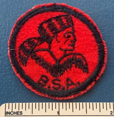 VTG FRONTIERSMAN Boy Scout Red & Black Felt PATROL PATCH Chief BSA ...