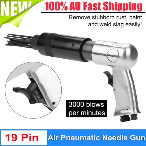 19Pin Needle Scaler Pneumatic Air Compressor Pistol Rust Remove Air Gun ...